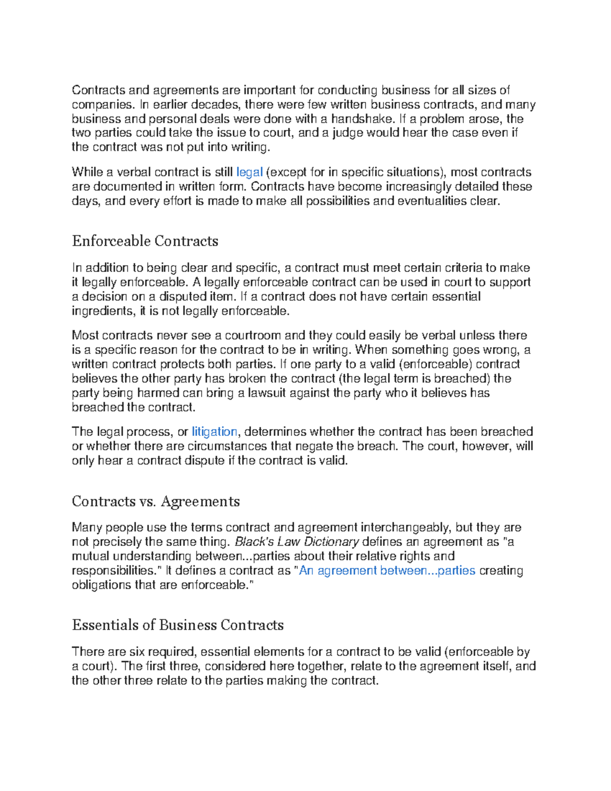 Contracts - CSEC POA - Contracts and agreements are important for ...