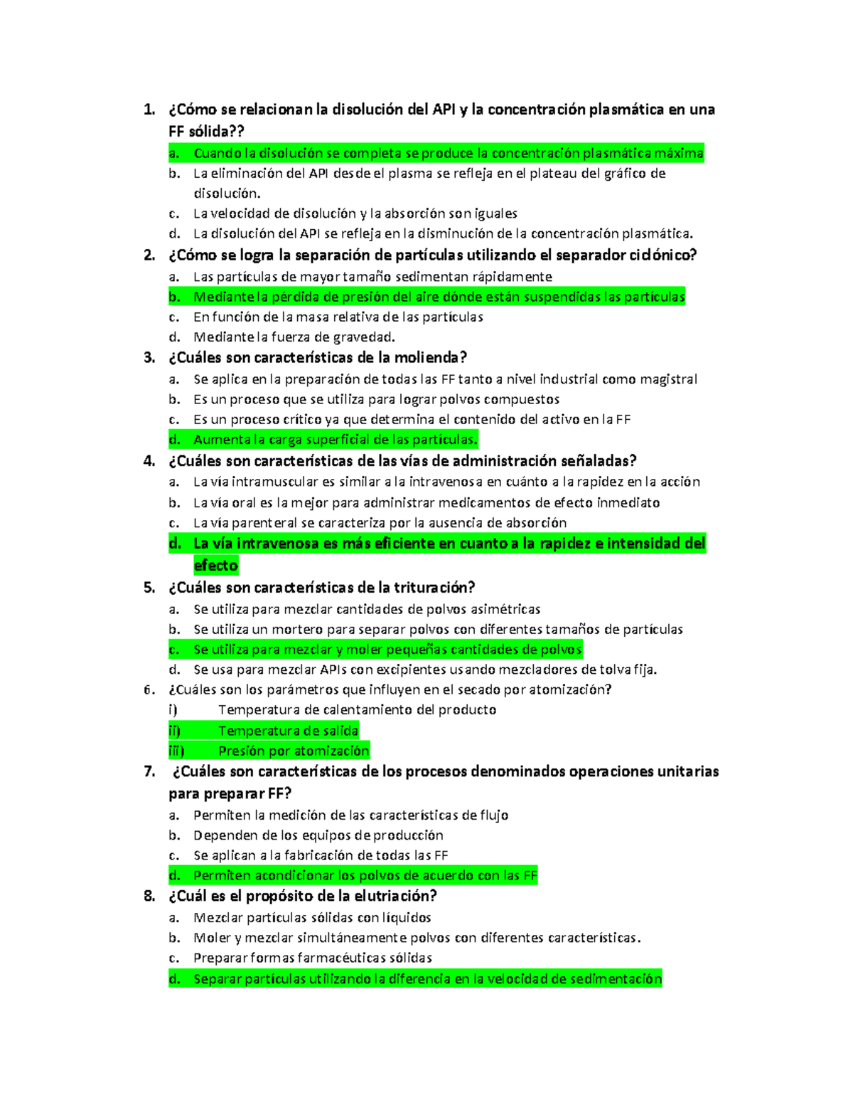 Solemne 1 TF Revision - 1. ¿Cómo se relacionan la disolución del API y ...