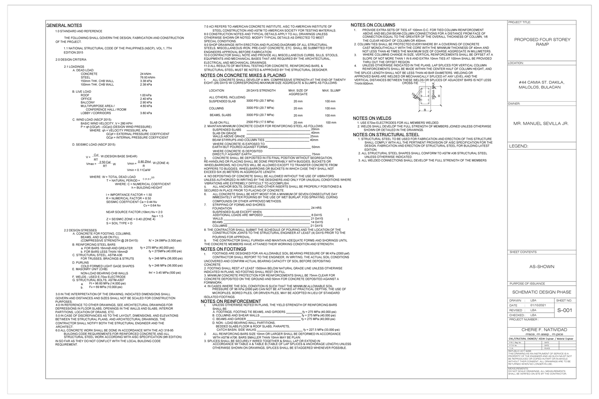 ST1 - GENERAL NOTES 1 STANDARD AND REFERENCE THE FOLLOWING SHALL GOVERN ...