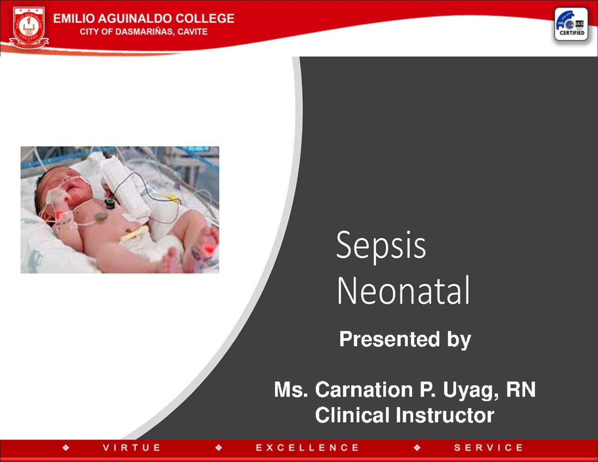 Neonatal- Sepsis - Care of Mother, Child, Adolescent (Well clients ...