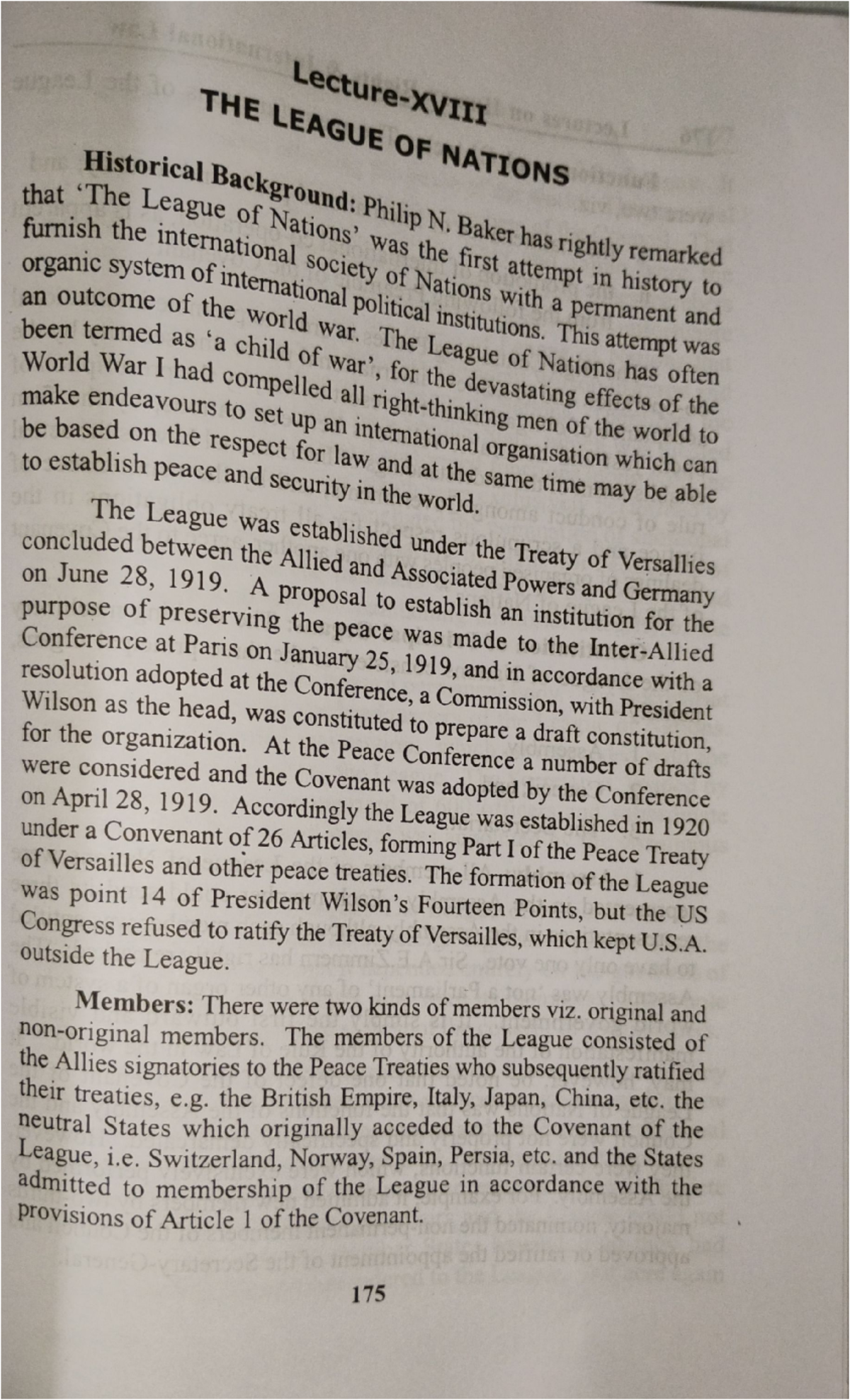 PIL UNIT 4 - Notes xbbckdhfljf - THE LEAGUE OF NATIONS that furnish ...