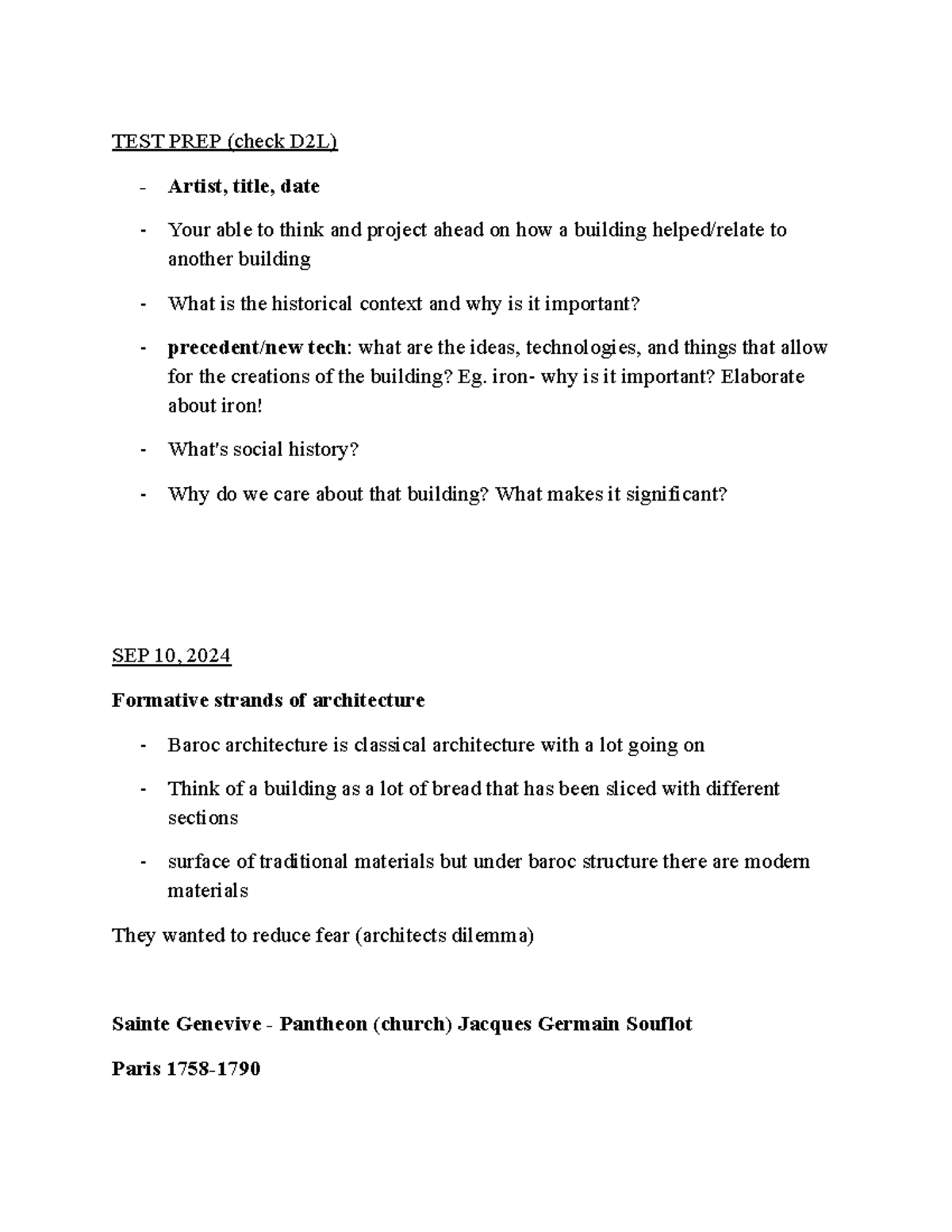 Modern Architecture - modetn architetcture (incomplete) notes - TEST ...