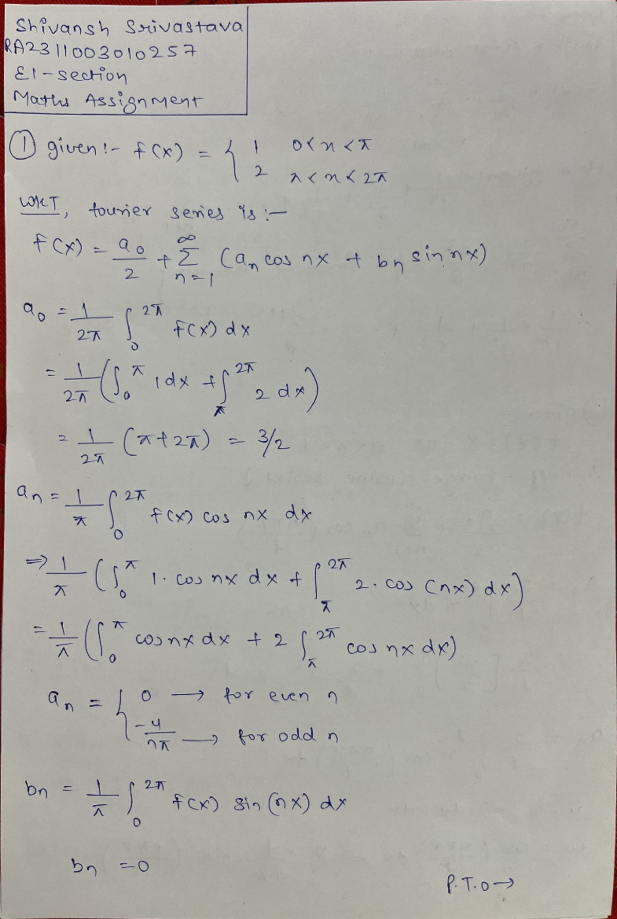 Maths Assignment - This tutorial sheet contains the questions and ...