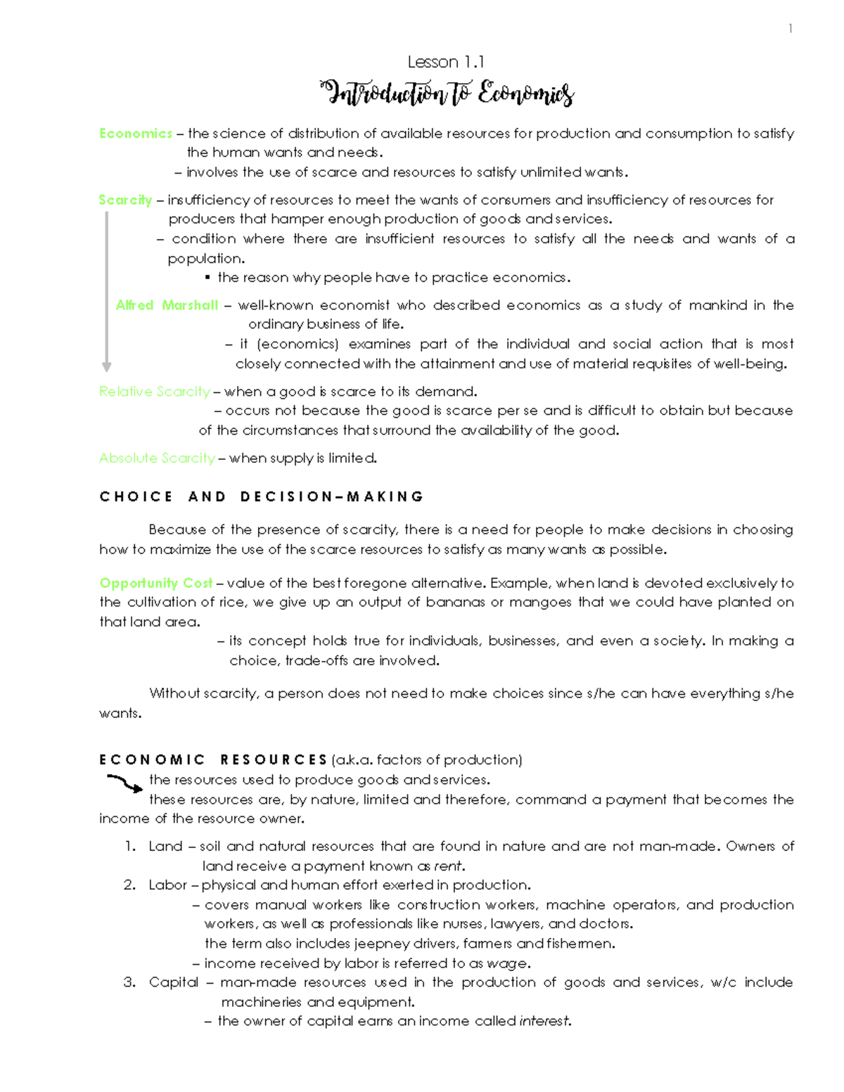 Applied Economics Notes Warning Tt Undefined Function 32 Warning Tt Undefined Function