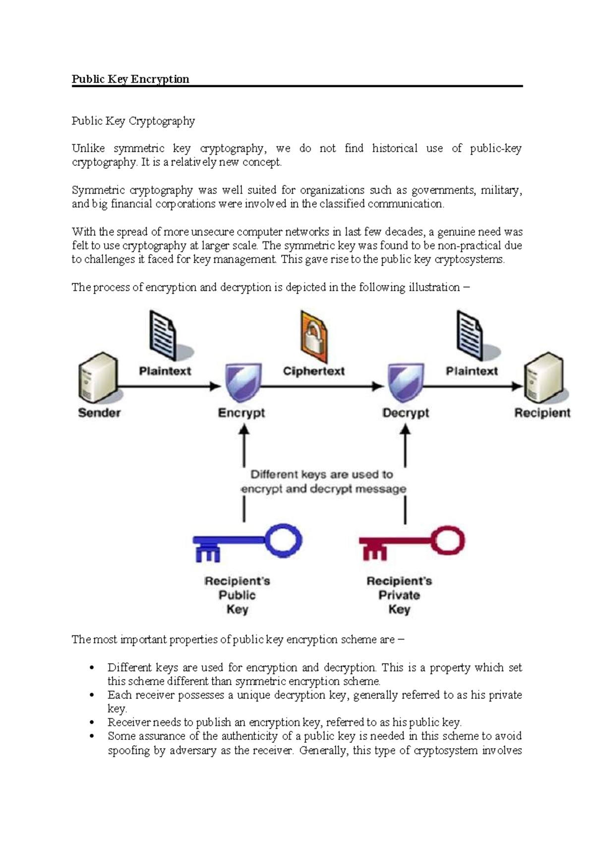 Public key encr and RSA - Java notes - Public Key Encryption Public Key ...