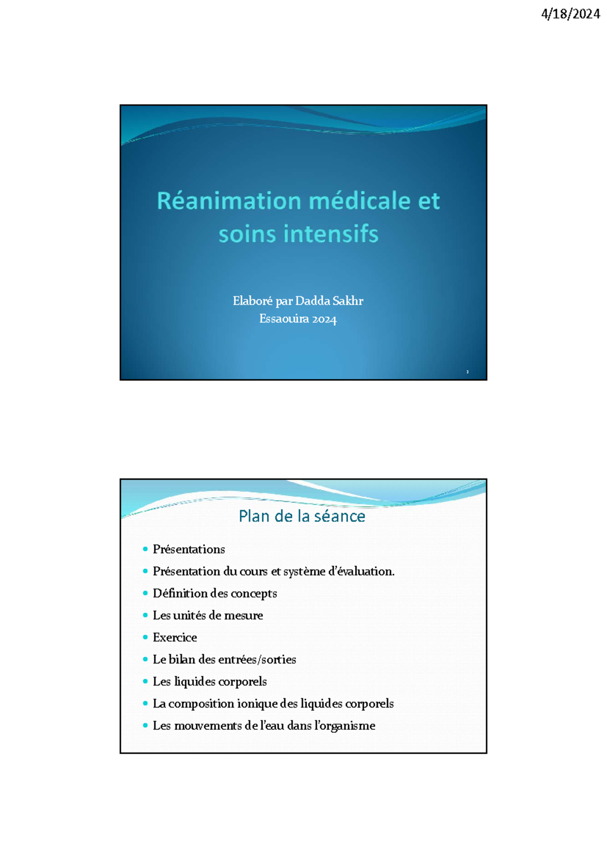 1-Introd DHE - reanimation medical - Elaboré par Dadda Sakhr Essaouira ...