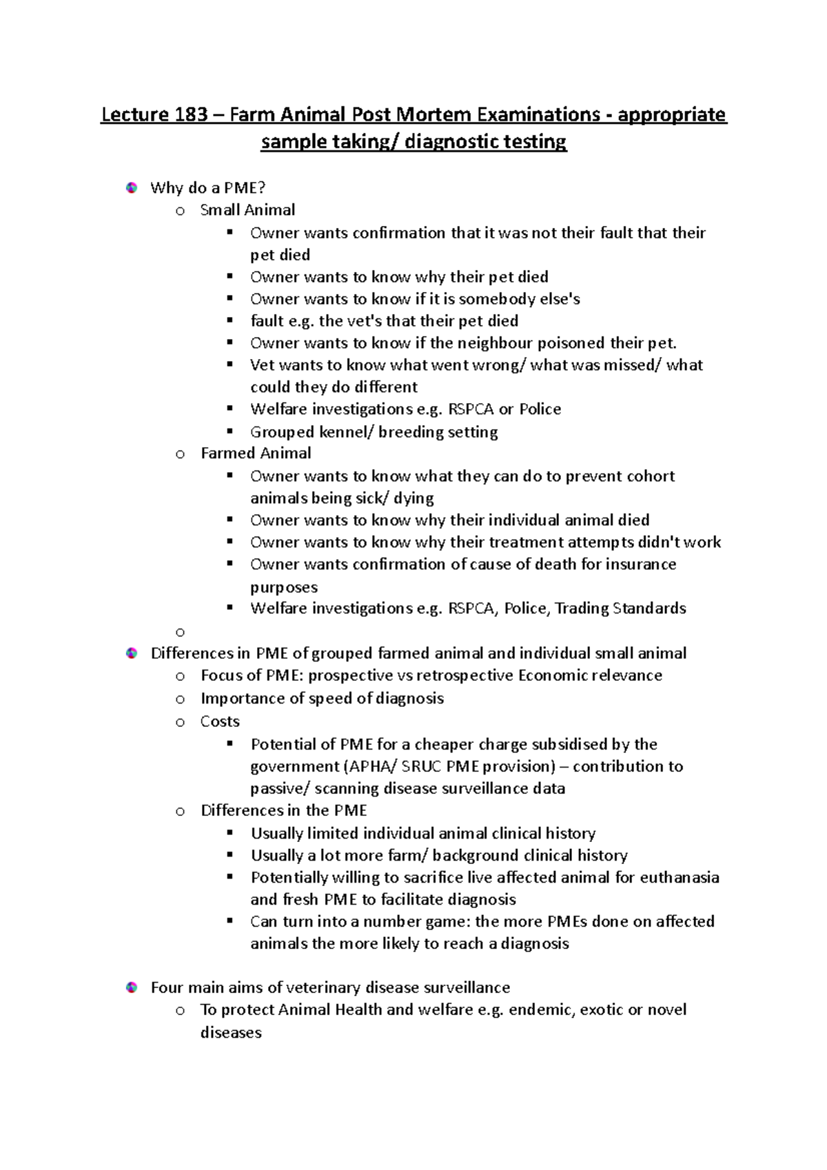 Lecture 183 – Farm Animal Post Mortem Examinations - appropriate sample ...