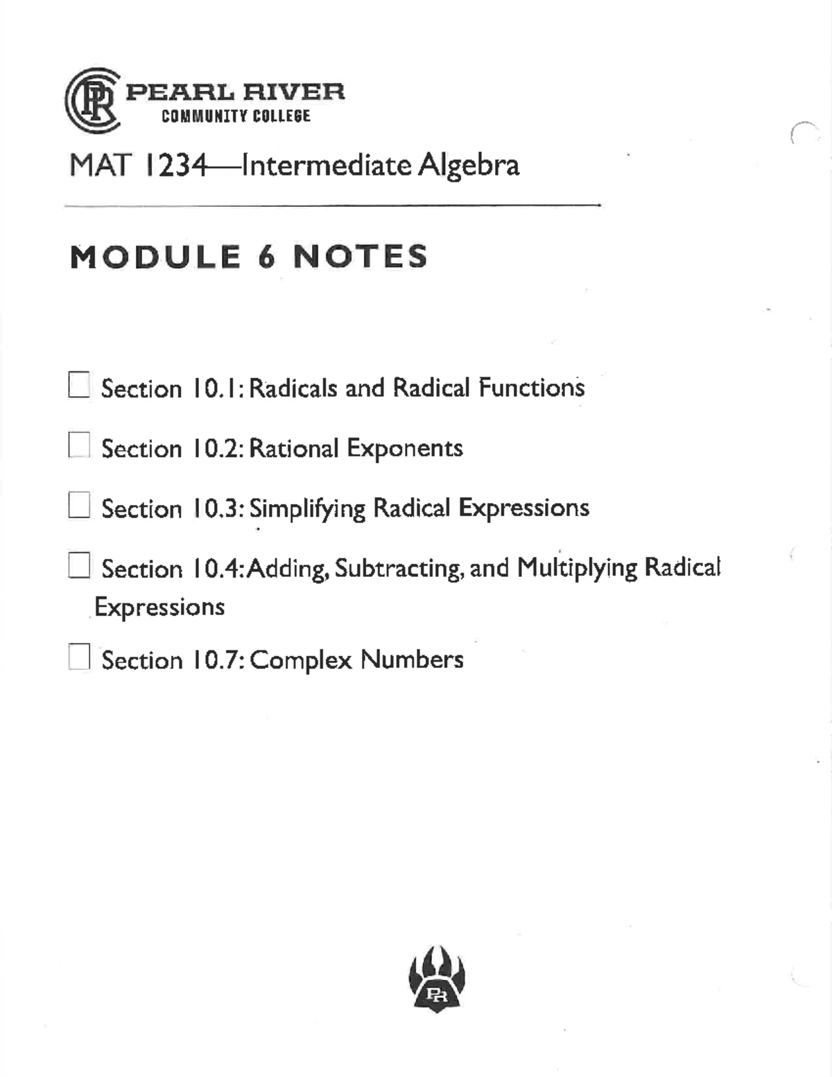 1234 Notes Module 6-1 - MAT1234 - Studocu