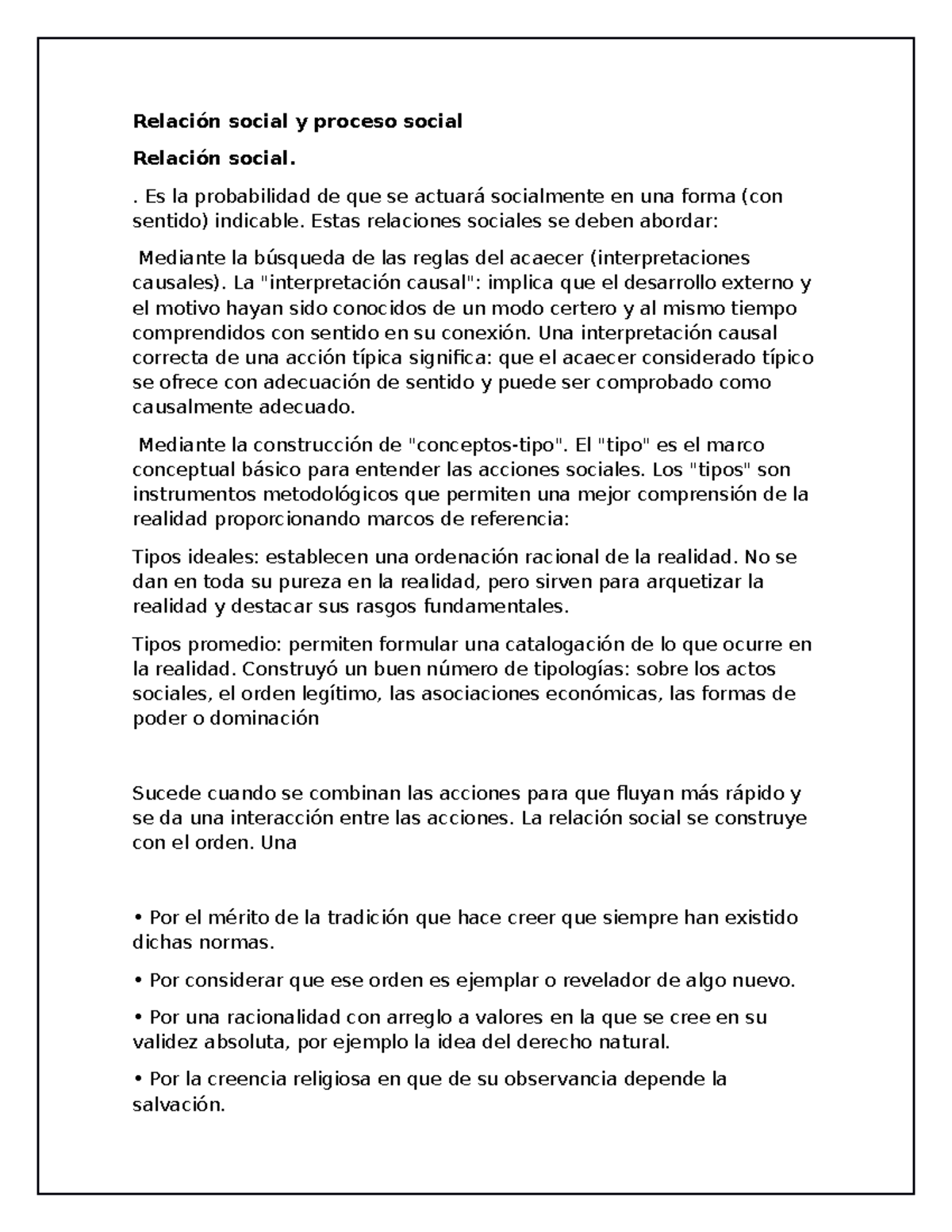 Relación social y proceso social - Relación social y proceso social ...