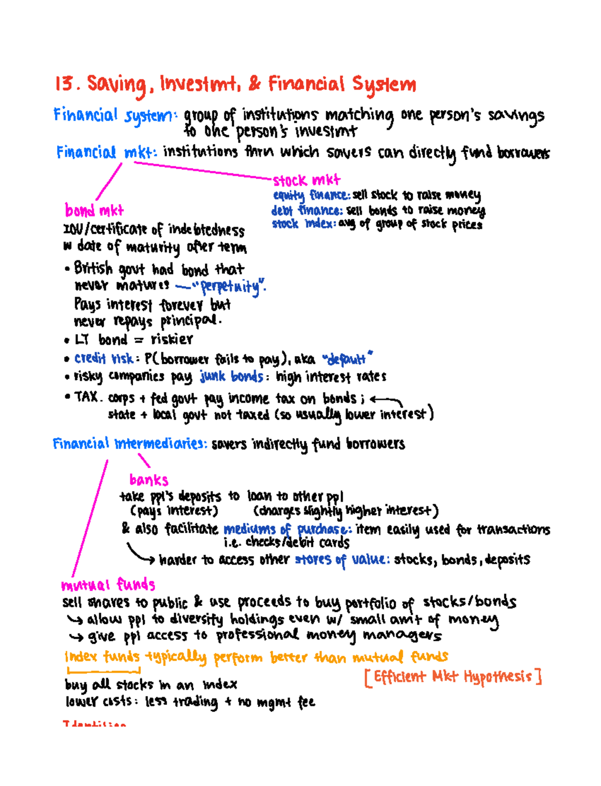 Chapters 13, 14, 20 - 3 Saving Invest mt Financial system inancial ...