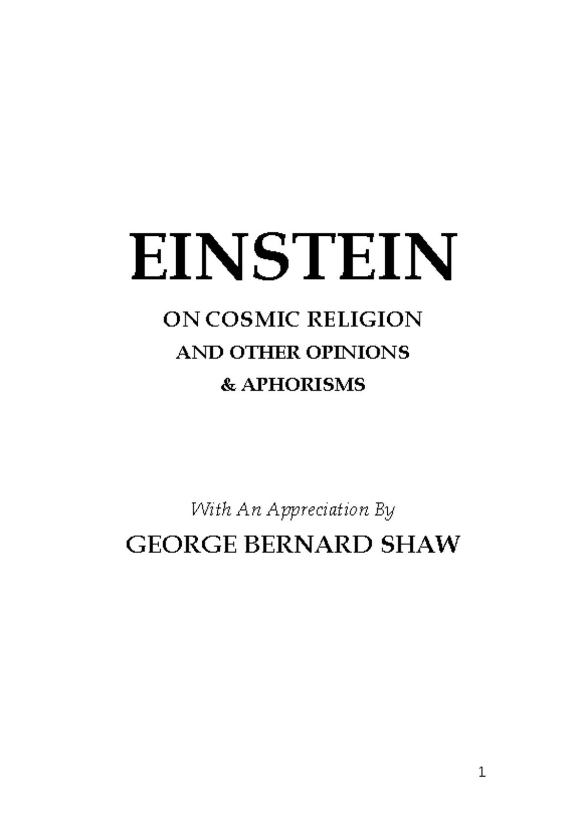 Cosmic-religion-einstein - EINSTEIN ON COSMIC RELIGION AND OTHER ...