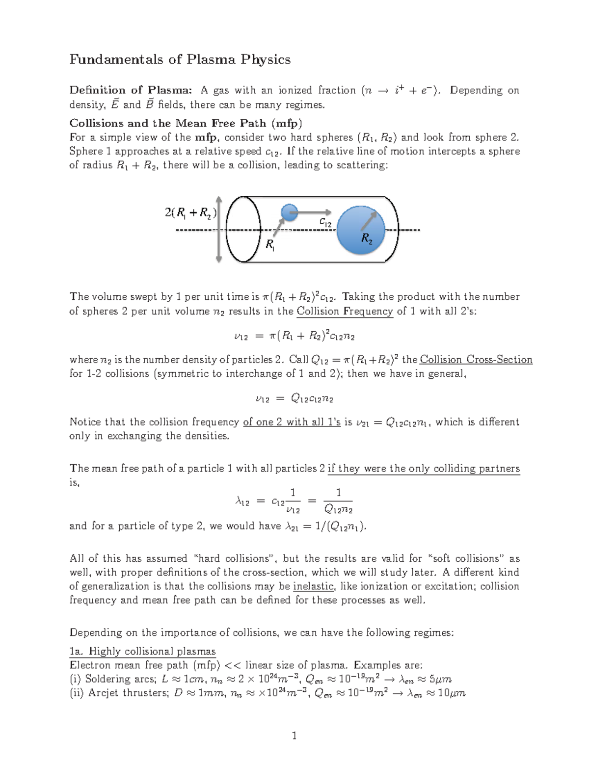 Ionized Gases Ionized Gases Lecture notes, lectures 1 - 5 ...