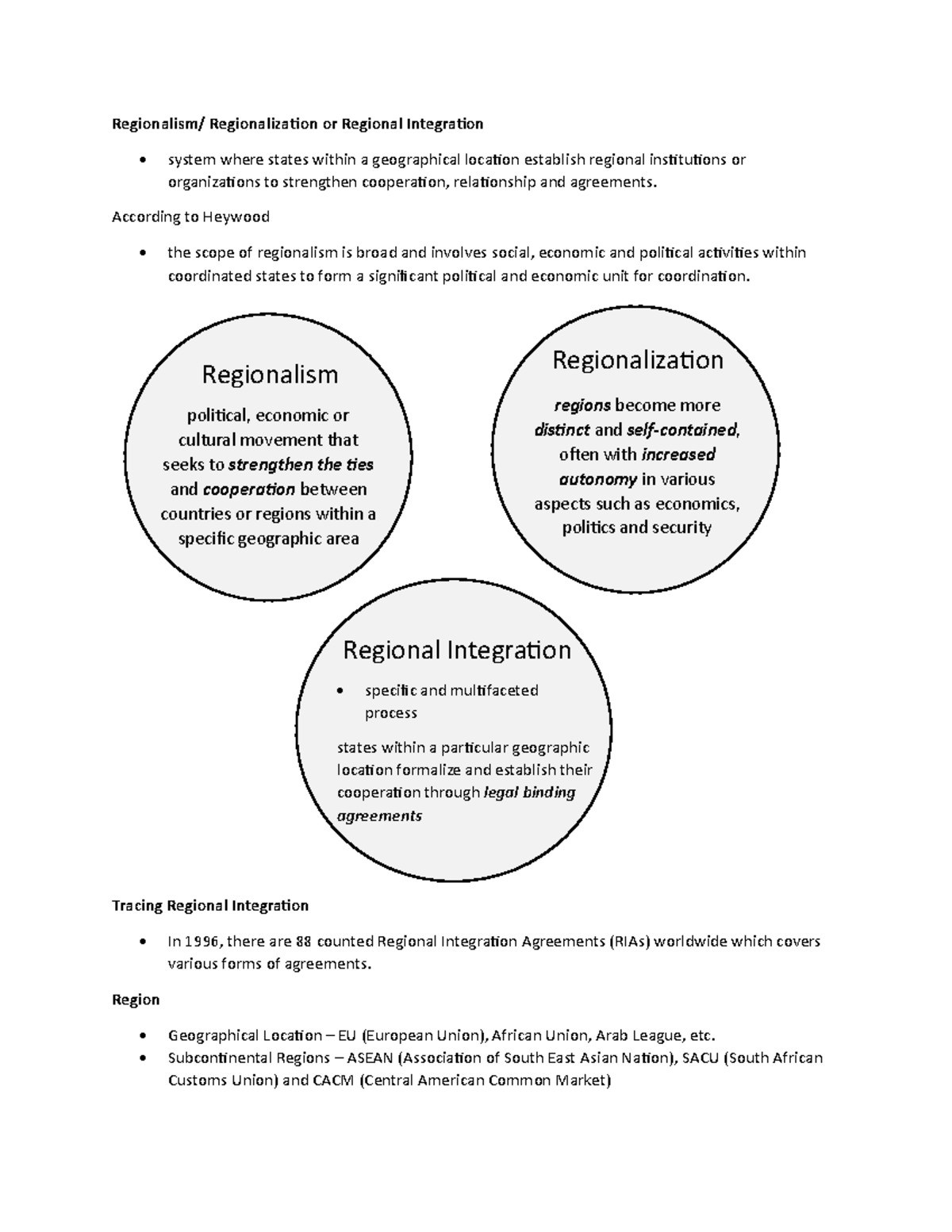 Regionalization and Regionalism - Regionalism/ Regionaliza琀椀on or ...