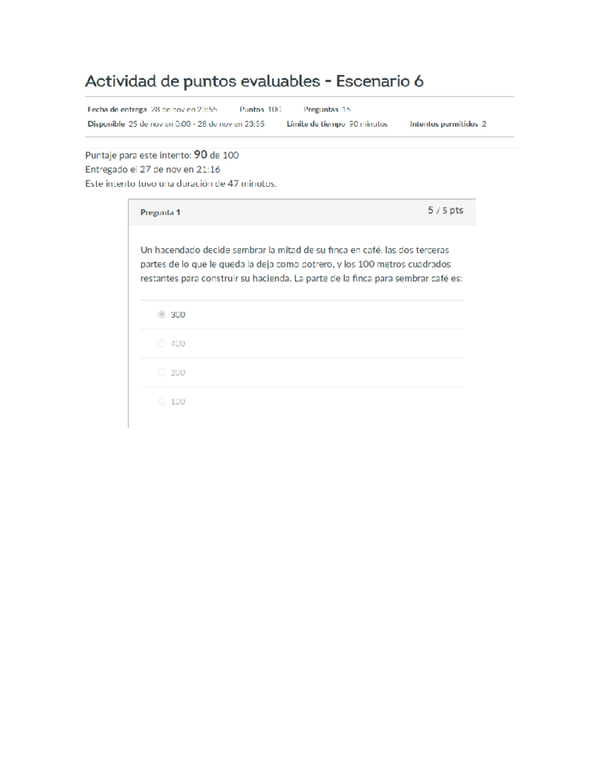 Actividad de puntos evaluables - Escenario 6 - Matemáticas - Studocu