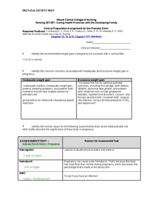 Exam 1 Breakdown - Study Guide for OB Exam 1 - Exam 1 breakdown Chapter ...