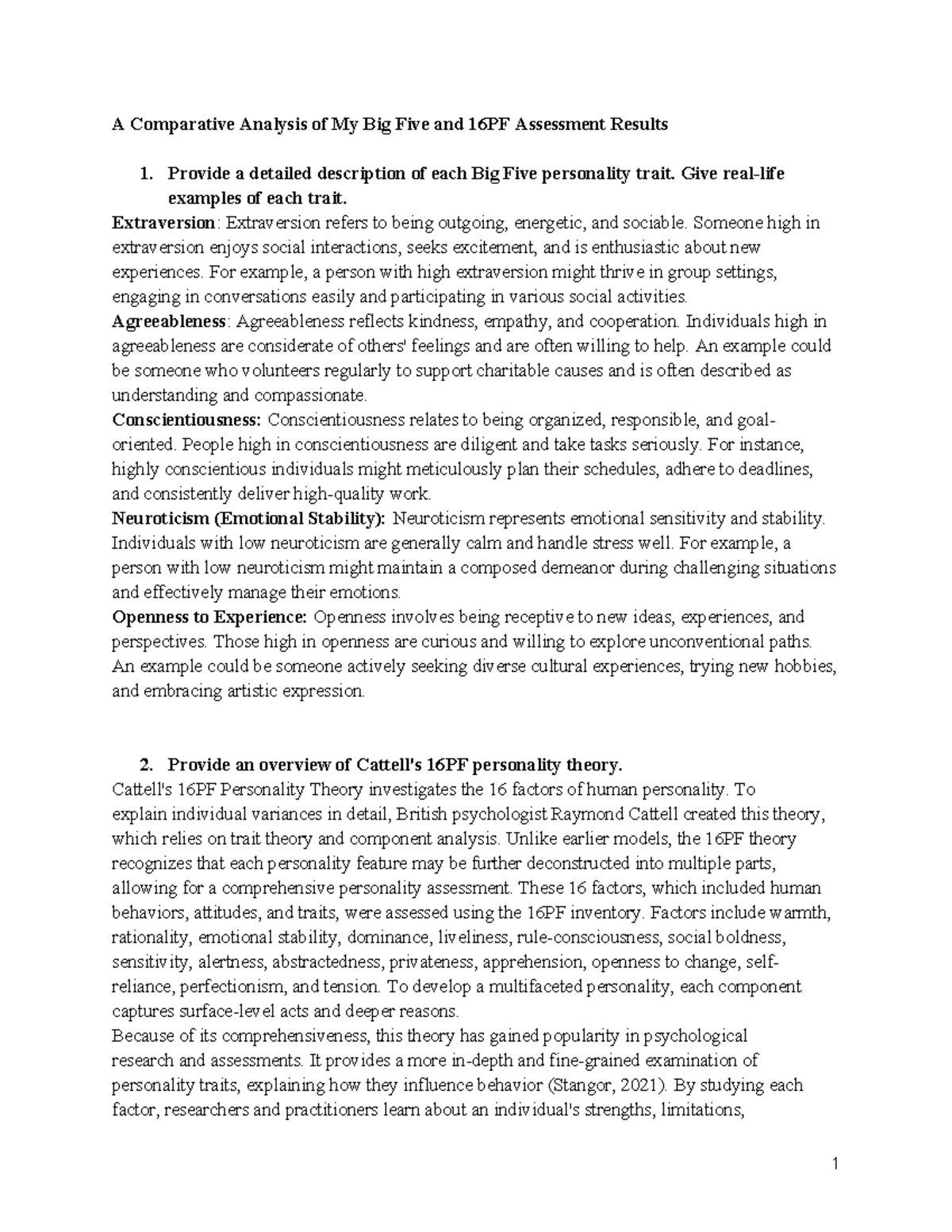 Ecandido Modpsyassesment 012324 - A Comparative Analysis of My Big Five ...