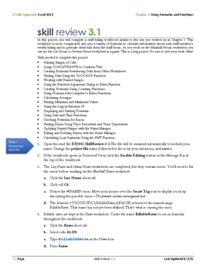 EX2013 Skill Review 1 1 instructions - A Skills Approach: Excel 2013 ...