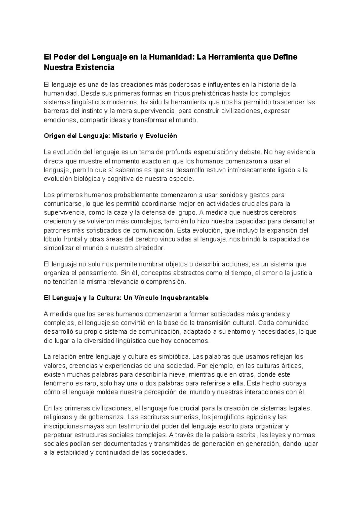 El Poder del Lenguaje en la Humanidad La Herramienta que Define Nuestra ...