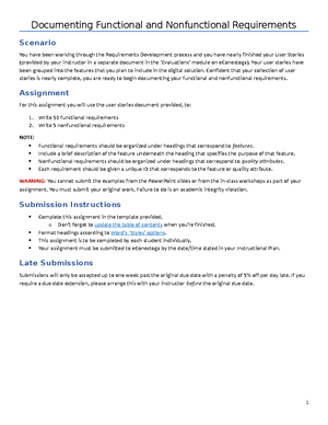 Bus Reqs - Vaishnavi Gopaluni - Individual Assignment 1: Documenting Business Requirements Name ...