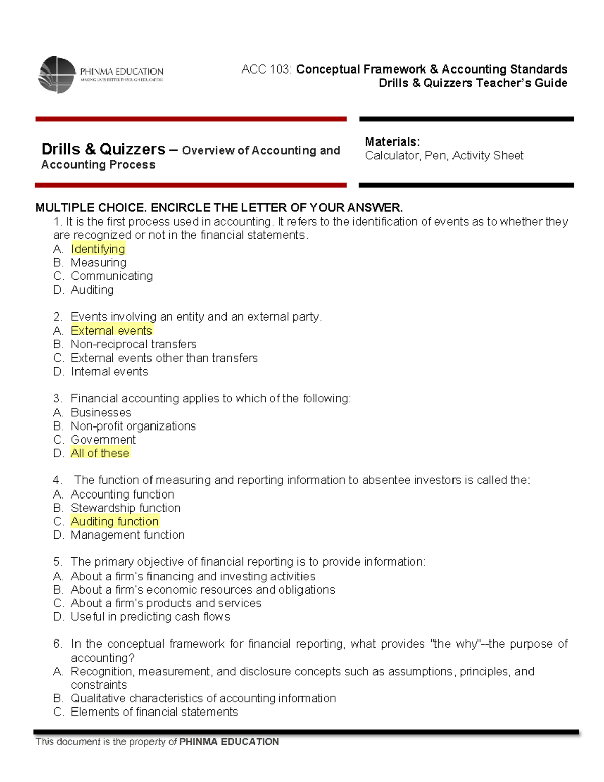 ACC-103 - Drills-QUIZ Overview-of-Accounting-and-Accounting-Process-1-9 ...