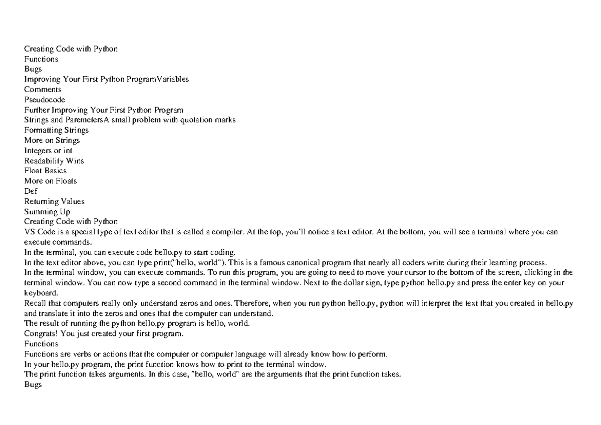 1708569754 - notes - Creating Code with Python Functions Bugs Improving ...