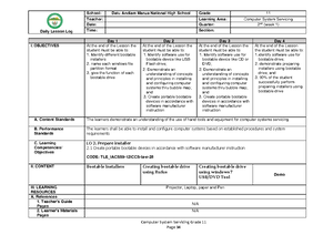 DLL CSS11 Qtr2 week5 - Quarter2 - Daily Lesson Log School: Datu Andiam Manza National High ...