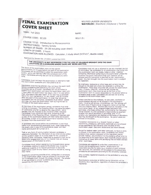 U2 - ec120 cheat sheet - ####### Given cross-elasticity of X and Y, calculate the same ...