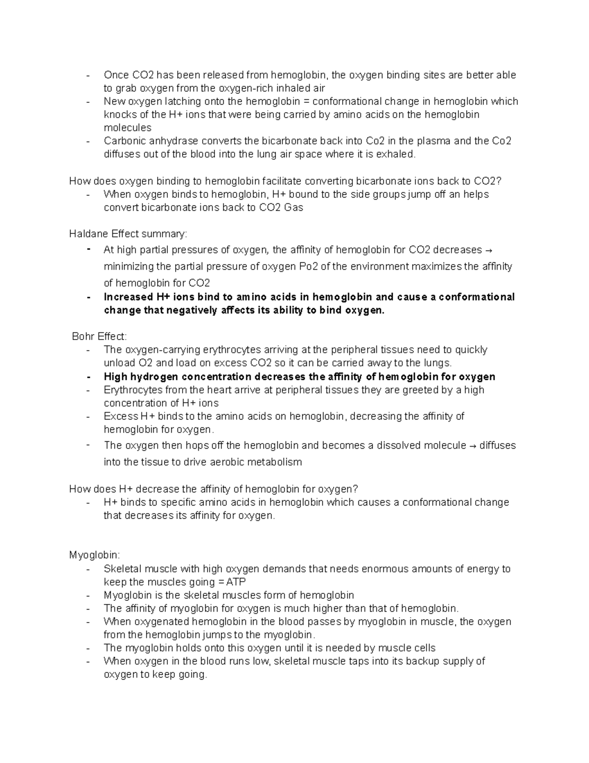 Respiratory Physiology Oxygen-Hemoglobin Dissociation Curve - Once CO2 ...