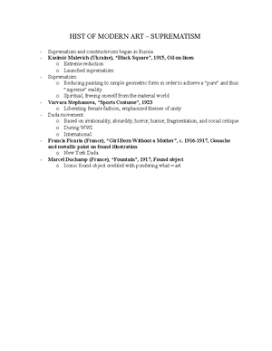 History of modern art notes 2 - How did political turmoil impact art in ...