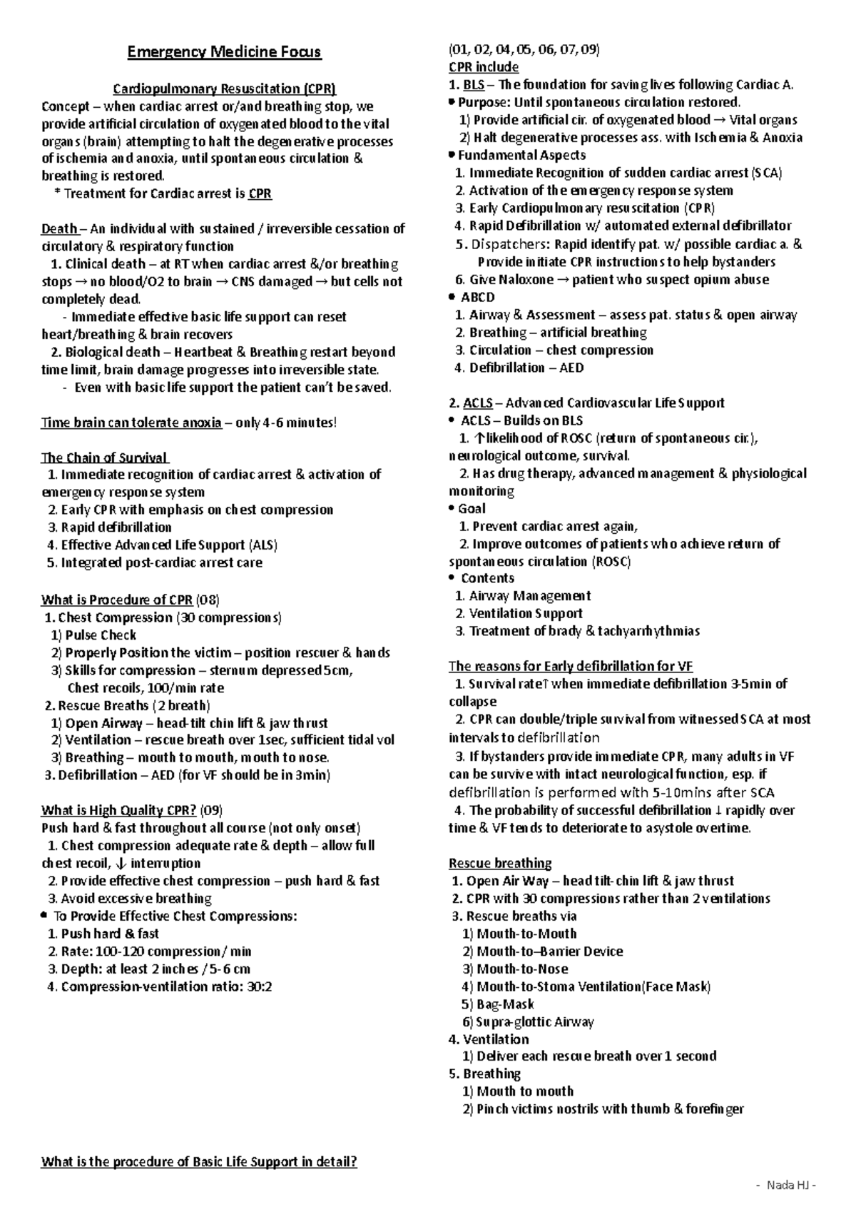 6 Emergency Medicine- Focus - Emergency Medicine Focus Cardiopulmonary ...