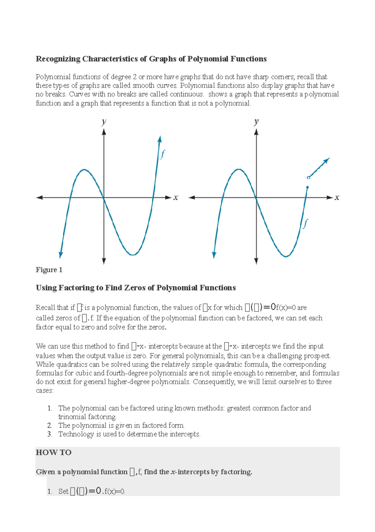 5.3 graphs of polynomials - Recognizing Characteristics of Graphs of ...