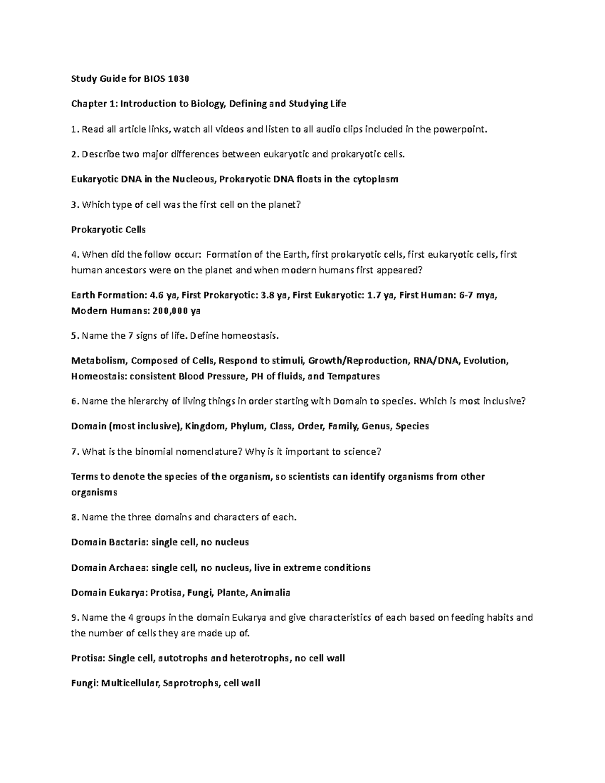 UTF-8''Chapter 201 20study 20guide 282 29 - Study Guide for BIOS 1030 ...