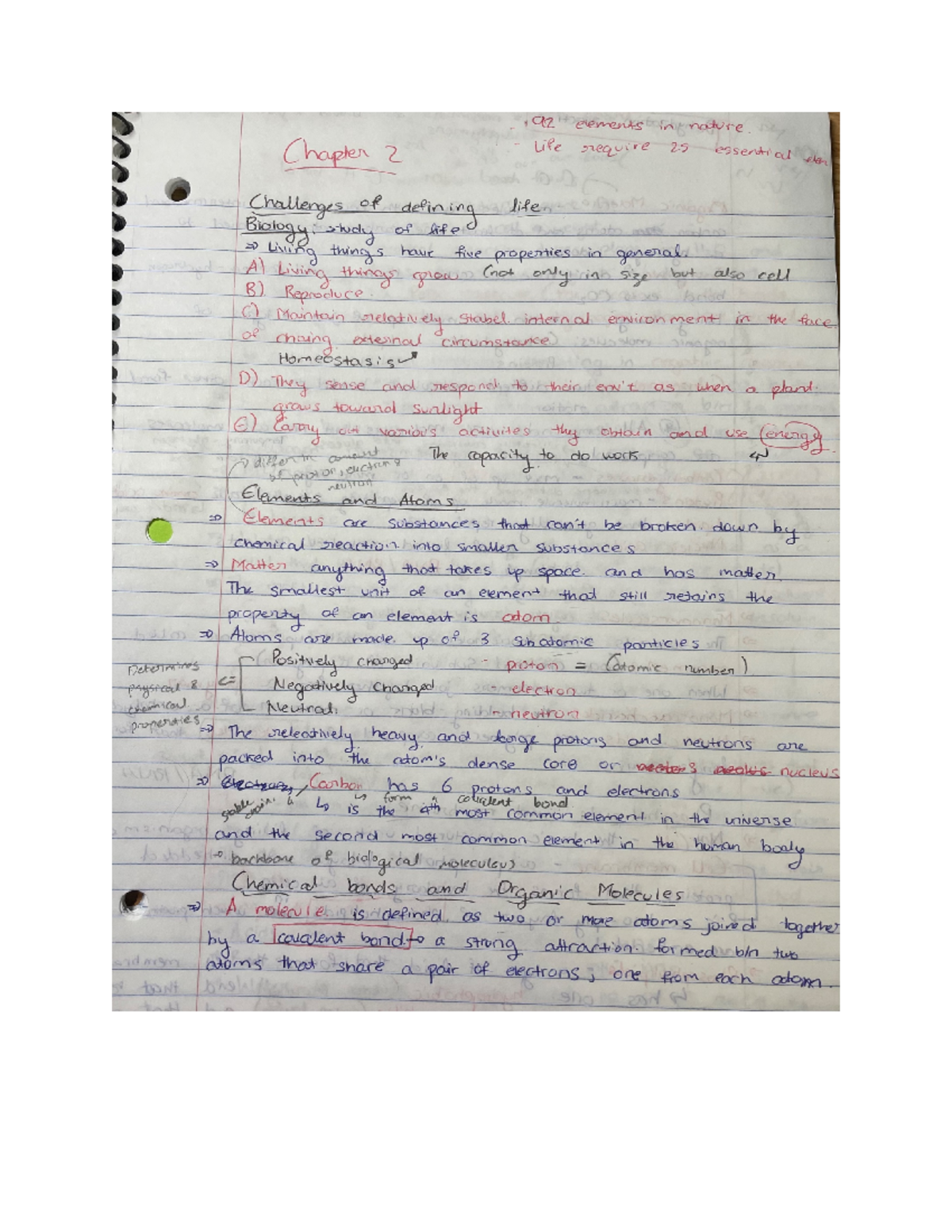 Bio Chapter Two Chemistry Of Life Bio 103 Studocu