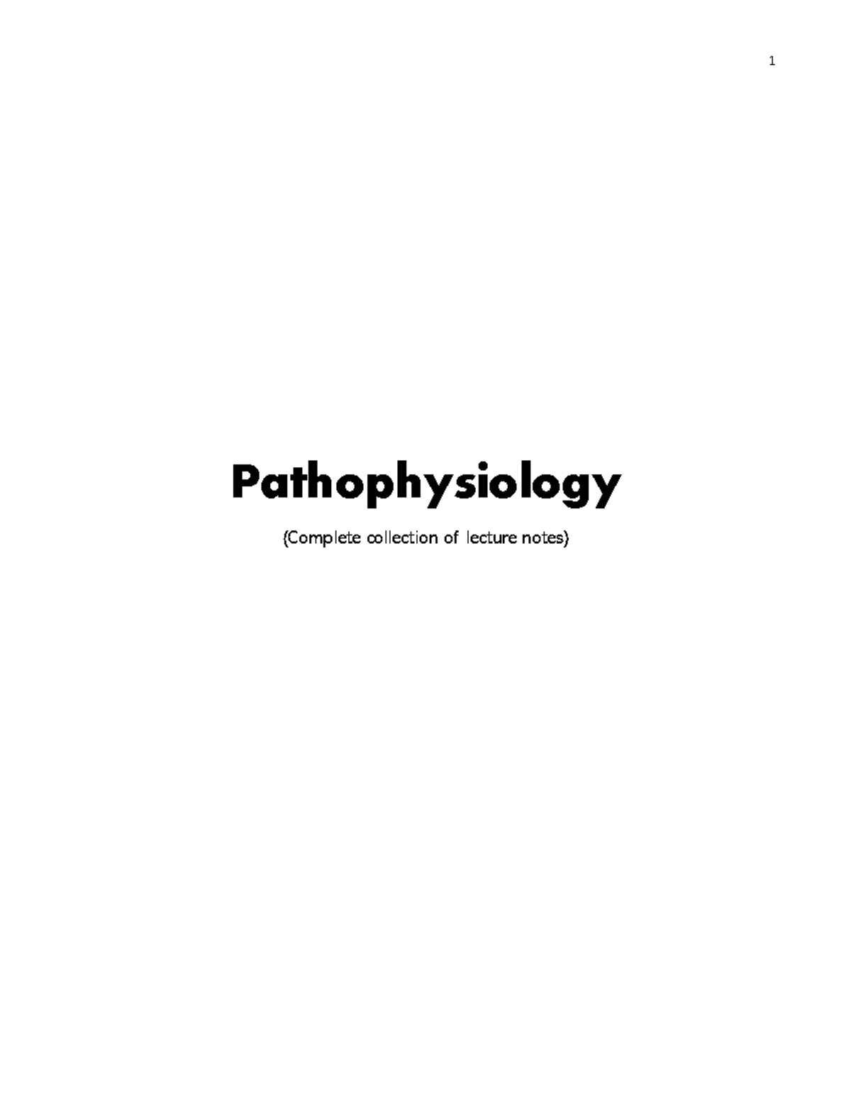 Pathophysiology Bundle - Pathophysiology (Complete collection of ...