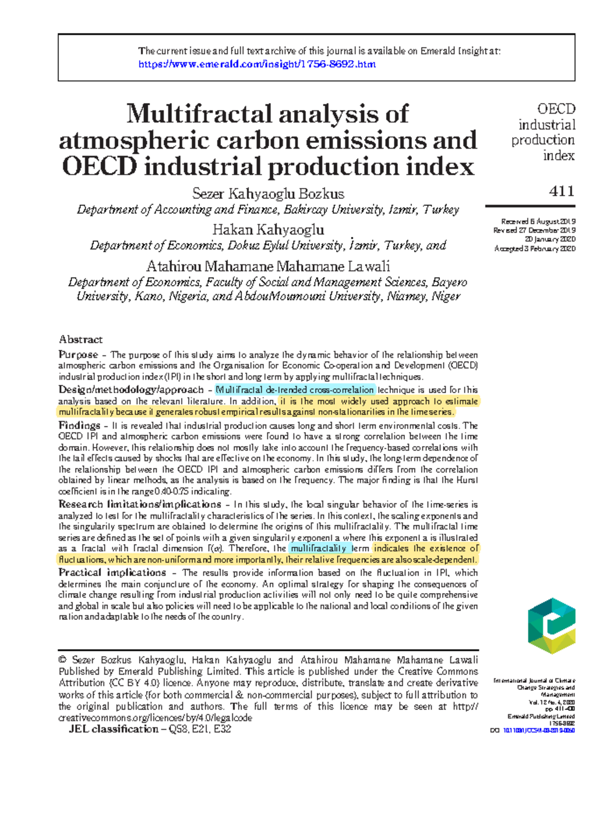 April-10-1108 Ijccsm-08-2019-0050 - Multifractal analysis of ...
