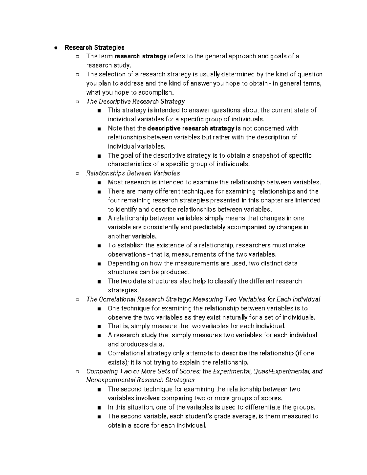 Chapter 6 Research Strategies and Validity - ** Research Strategies ...