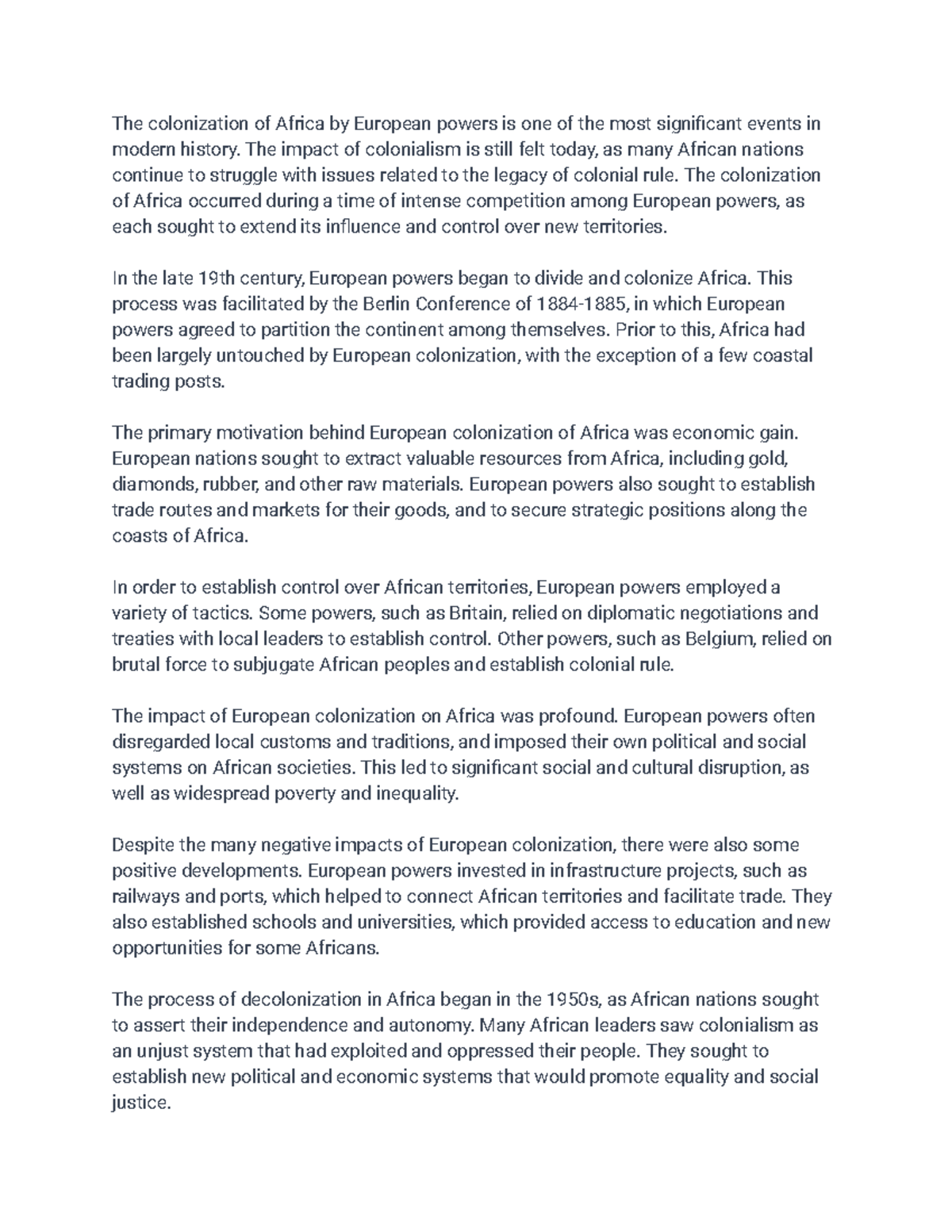 European Powers Colonizing Africa - The colonization of Africa by ...