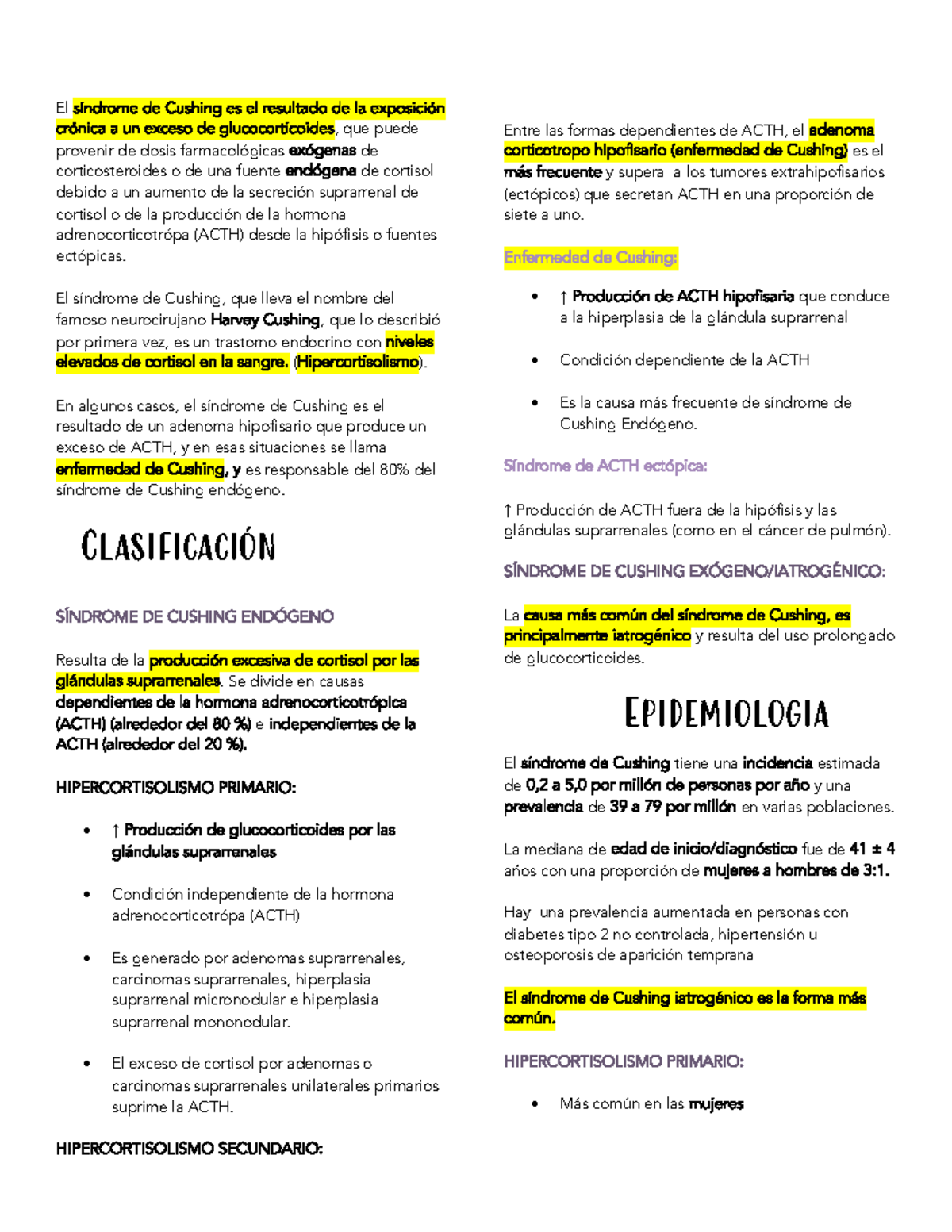Sindrome de cushing - Hhh - El síndrome de Cushing es el resultado de ...