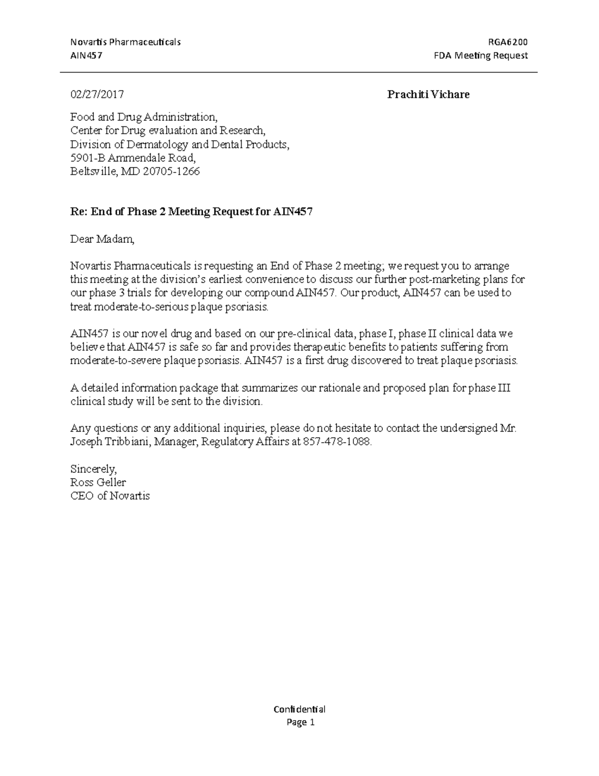 EOP2 prachiti Vichare - It is an End of Phase II meeting request for ...