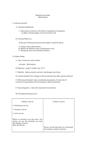 Concept of a species LP2021 - Semi-Detailed Lesson Plan in Science 8 ...