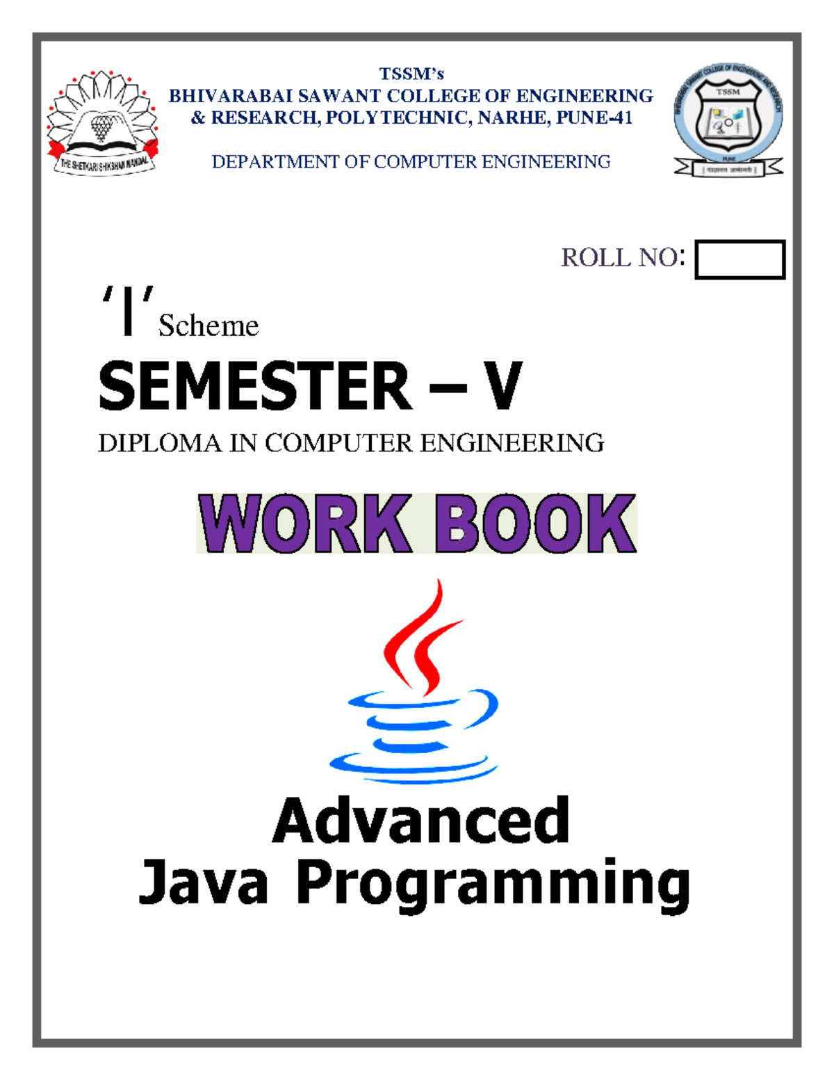 19.1 AJP Workbook - ROLL NO: ‘I’Scheme SEMESTER – V DIPLOMA IN COMPUTER ENGINEERING Advanced ...