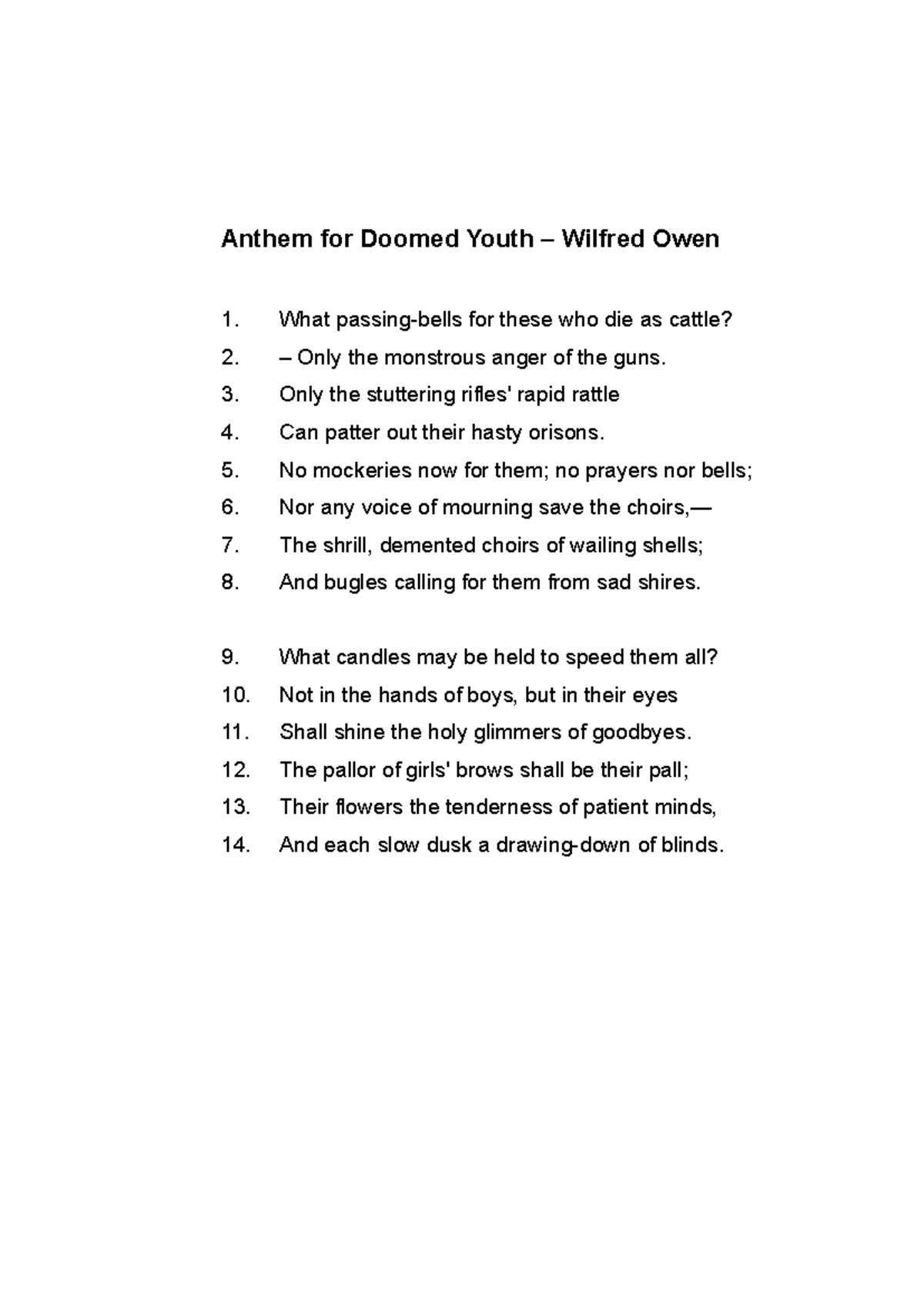 Anthem for Doomed Youth 2024 Tomorrows Daughters - Anthem for Doomed ...