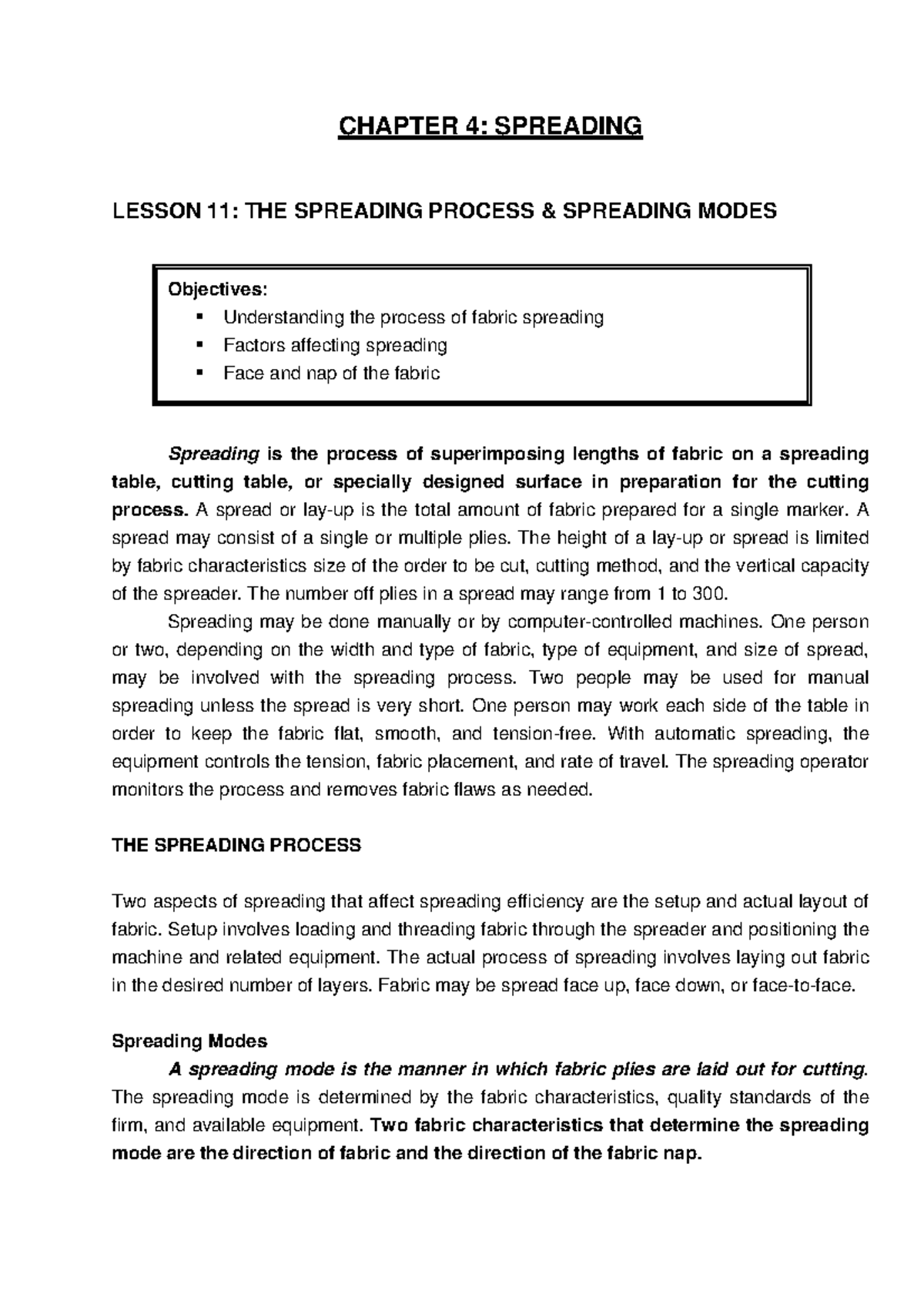 11- Spreading- Process - CHAPTER 4: SPREADING LESSON 11: THE SPREADING ...