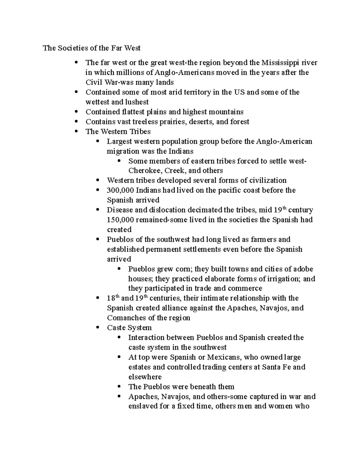 The far west pt 1 - Moving to the far west - The Societies of the Far ...