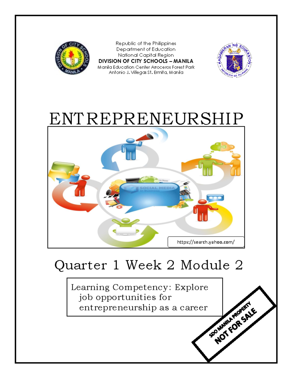 ENTREPRENEURSHIP MODULE 2 GRADE 12 ABM Quarter 1 Week 2 Module 2