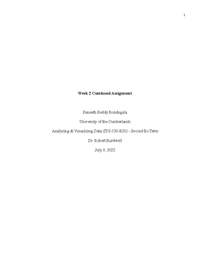 Data Visualization Homework 2 - Week 2 Continued Assignment Puneeth ...