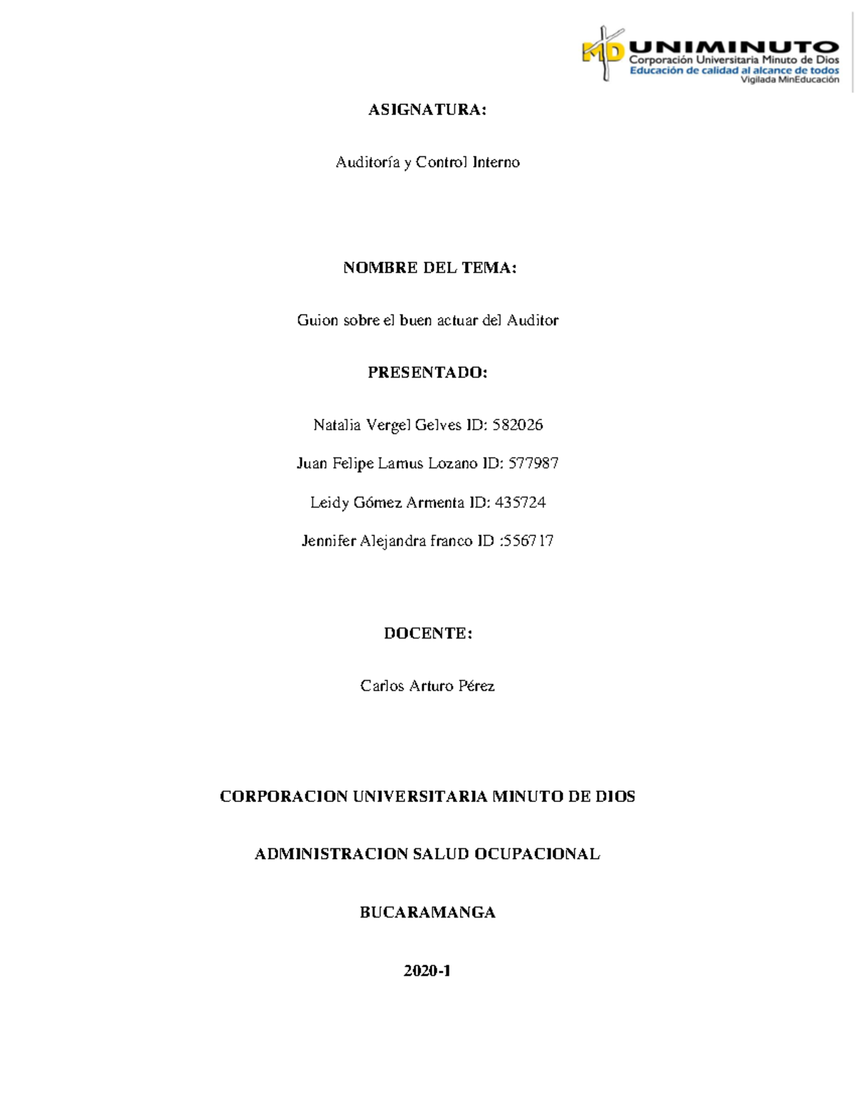 Actvidad 4 Guion Sobre LA Responsabilidad DEL Auditor - Warning: TT: undefined function: 32 ...