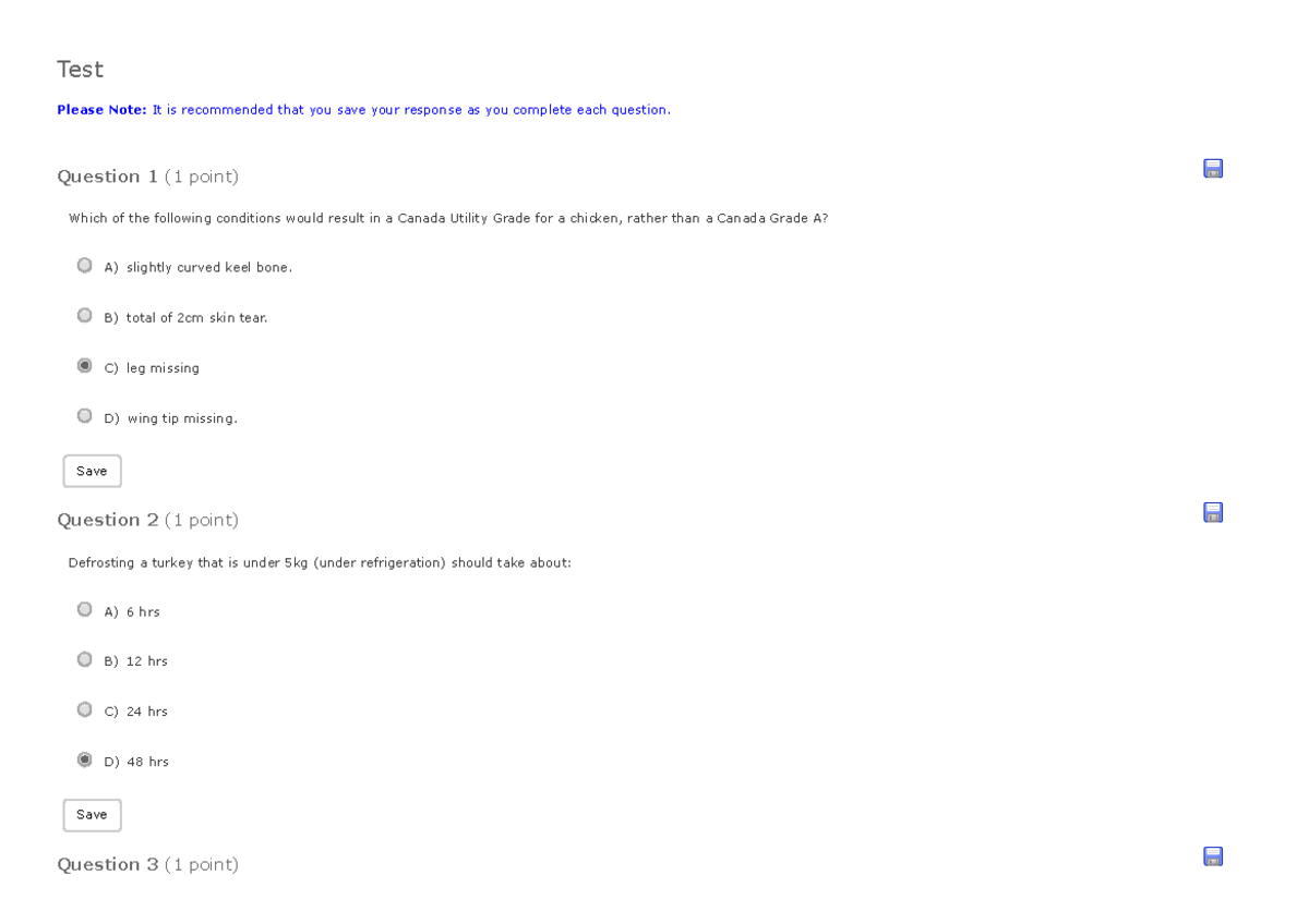 Quiz 1 2017, questions and answers - Test Question 1 (1 point) Question ...