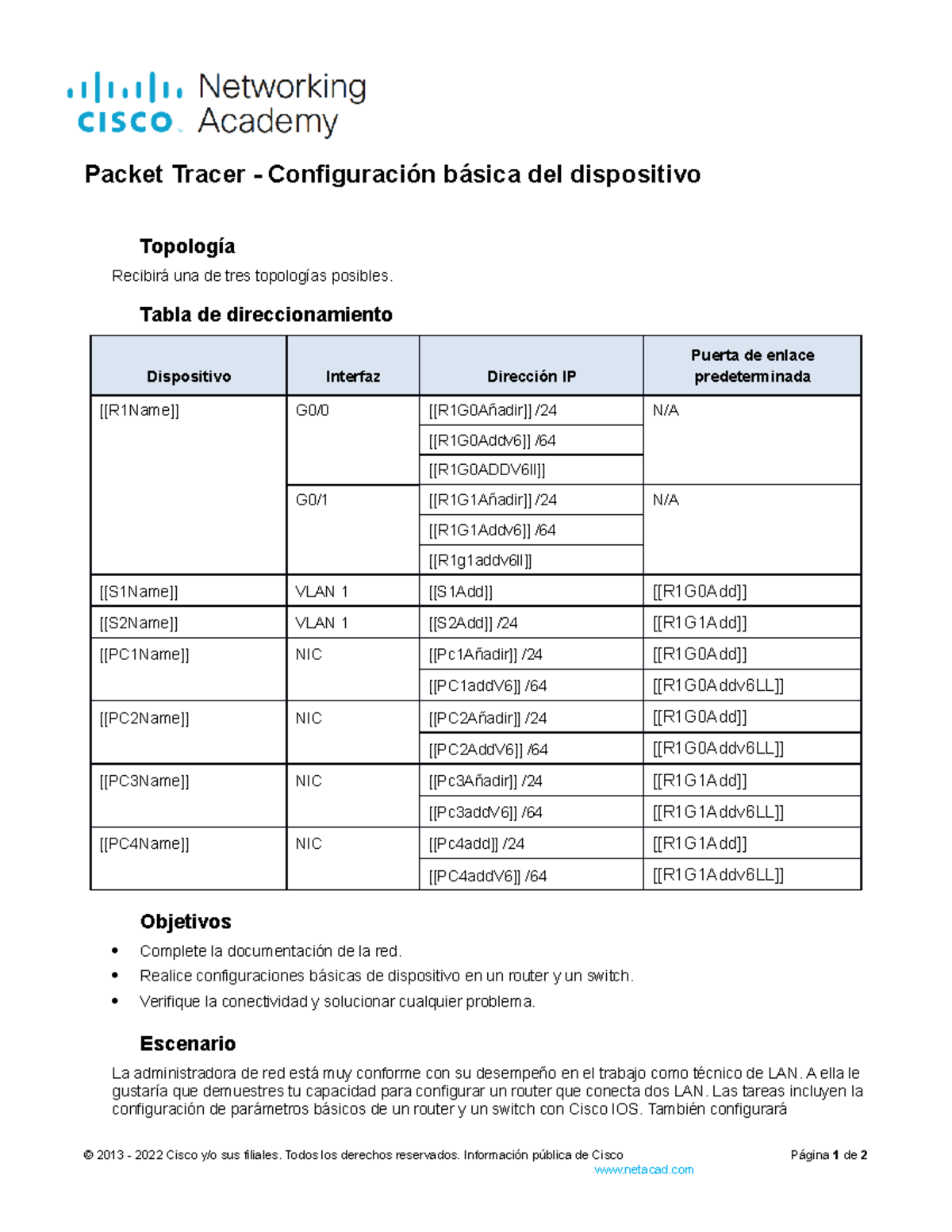 10.4.3 Packet Tracer - Basic Device Configuration - Packet Tracer ...