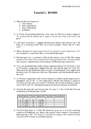 Tutorial 7 Portfolio Theory answers - TUTORIAL 6 – PORTFOLIO THEORY If you have one risky asset ...